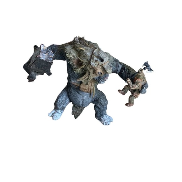 LOTR | Toys | Lord Of The Rings Snow Troll W Gimli Vinyl Statue Figure ...